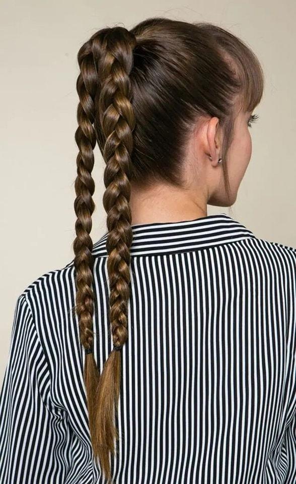 Trenzas con coleta alta, lleva tu cabello recogido pero con estilo 【Lo ...
